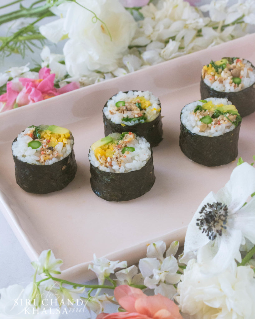 Homemade Vegan Nori Rolls | Cooking plant-based with Dr. Siri Chand